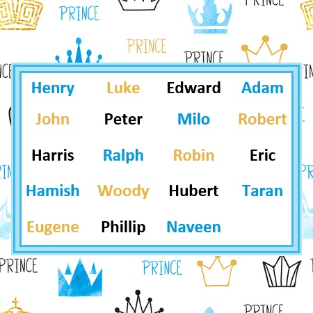 Disney Princes Names List